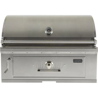 Barbeques Galore 32-inch Turbo Charcoal Built-In Stainless Steel BBQ ...