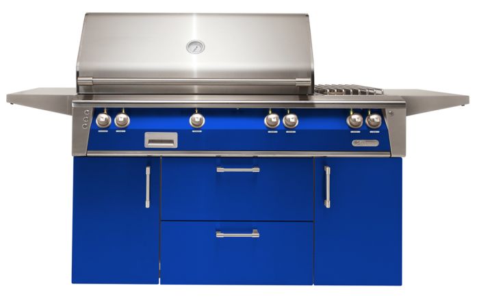 Alfresco ALXE 56-inch Deluxe Freestanding Gas Grill with Side Burner ...