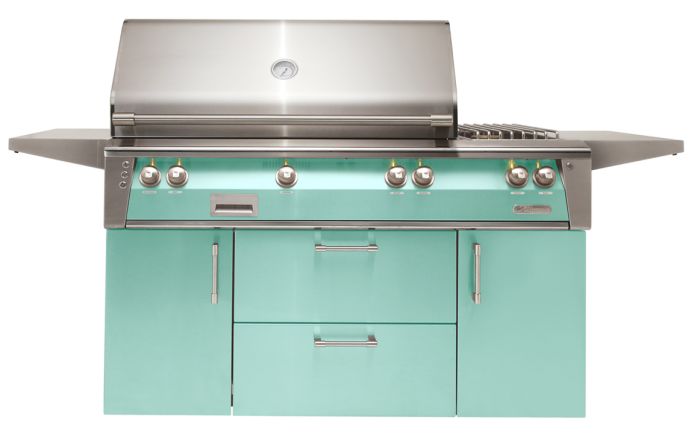 Alfresco ALXE 56-inch Deluxe Freestanding Gas Grill with Side Burner ...