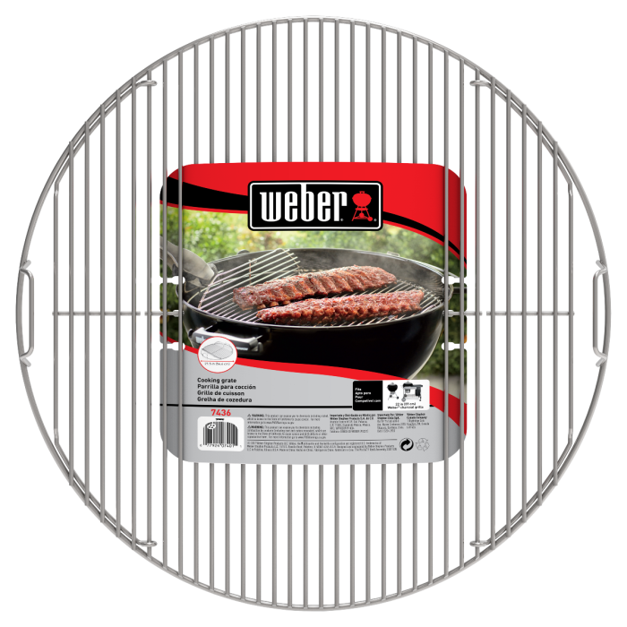 Weber 7436 Hinged Cooking Grate for 22" Charcoal Grills | Barbeques Galore