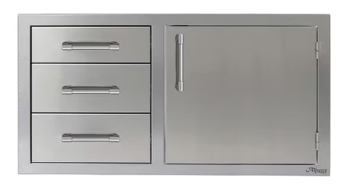 Alfresco 42-Inch Combo Door & Drawers - AXE-DDC-R-42SC | Barbeques Galore