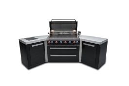 Mont Alpi 805 Black Stainless Steel Island w/ 45 Degree Corners ...