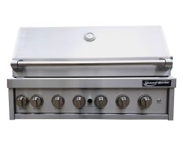 Grand Turbo 40" 6-Burner Built-in BBQ Gas Grill - Natural Gas - B4019NG ...