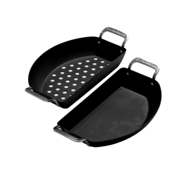 Kamado Joe Karbon Steel Half Moon Pan - KJ15124822 | Barbeques Galore